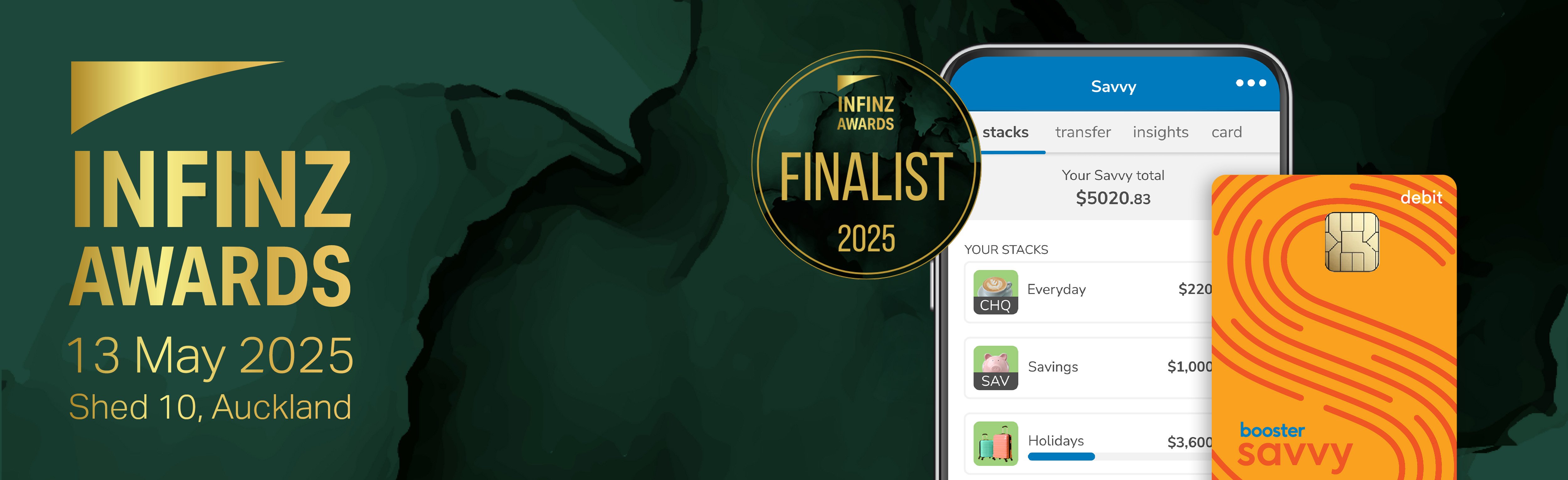 Booster Savvy finalist in INFINZ Awards