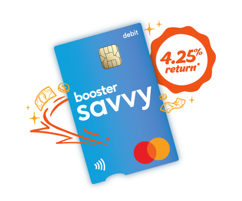 Booster Savvy | Learns how you spend and helps you save better.