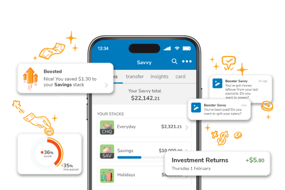 Savvy Smart Savings | Booster Savvy Debit Card & Smart Account